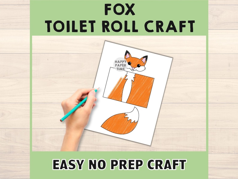 Fox Toilet Paper Roll Craft Forest Woodland Party Coloring Printable ...