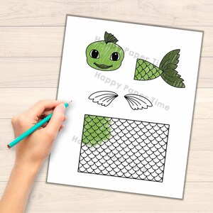 Fish Toilet Paper Roll Craft Ocean Animal Beach Sea Party Coloring ...