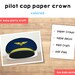 Pilot Cap Paper Crown Airline Party Printable Kids Craft - Etsy