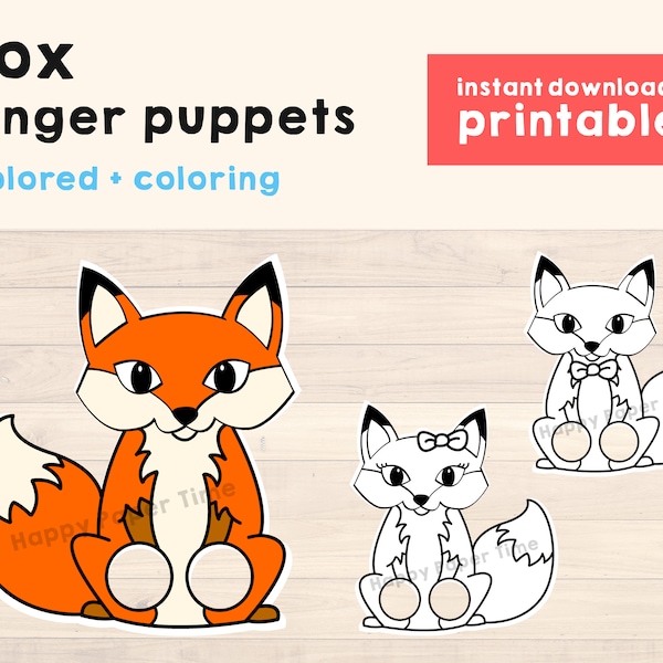 Fox Finger Puppet - Etsy