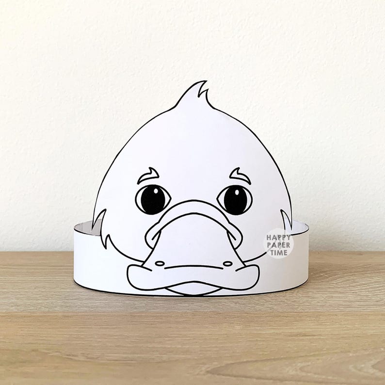 Platypus Paper Crown Headband Coloring Printable Kids Craft Australia ...