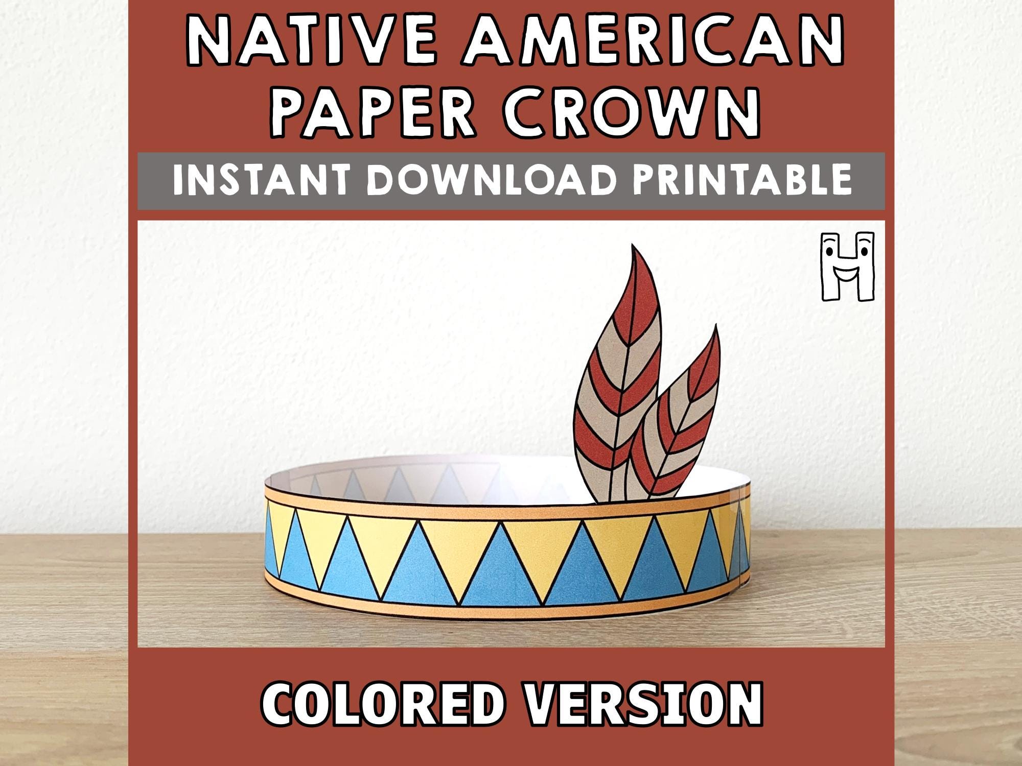 Paper Indian Headband Native American Headband | Kids' Crafts | Fun