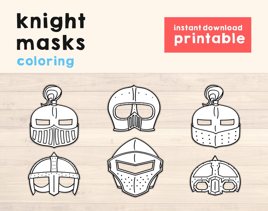 Knight Helmet Masks Kids Knight Party Favor Knight Party - Etsy