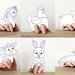 Farm Animal Paper Craft Printable Finger Puppet Template Kids Craft ...