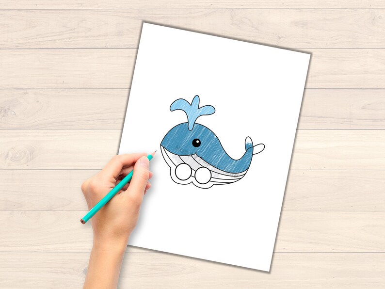 Whale Paper Craft Printable Ocean Animal Finger Puppet Kids - Etsy