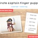 Pirate Paper Craft Printable Finger Puppet Template Kids Craft Activity ...