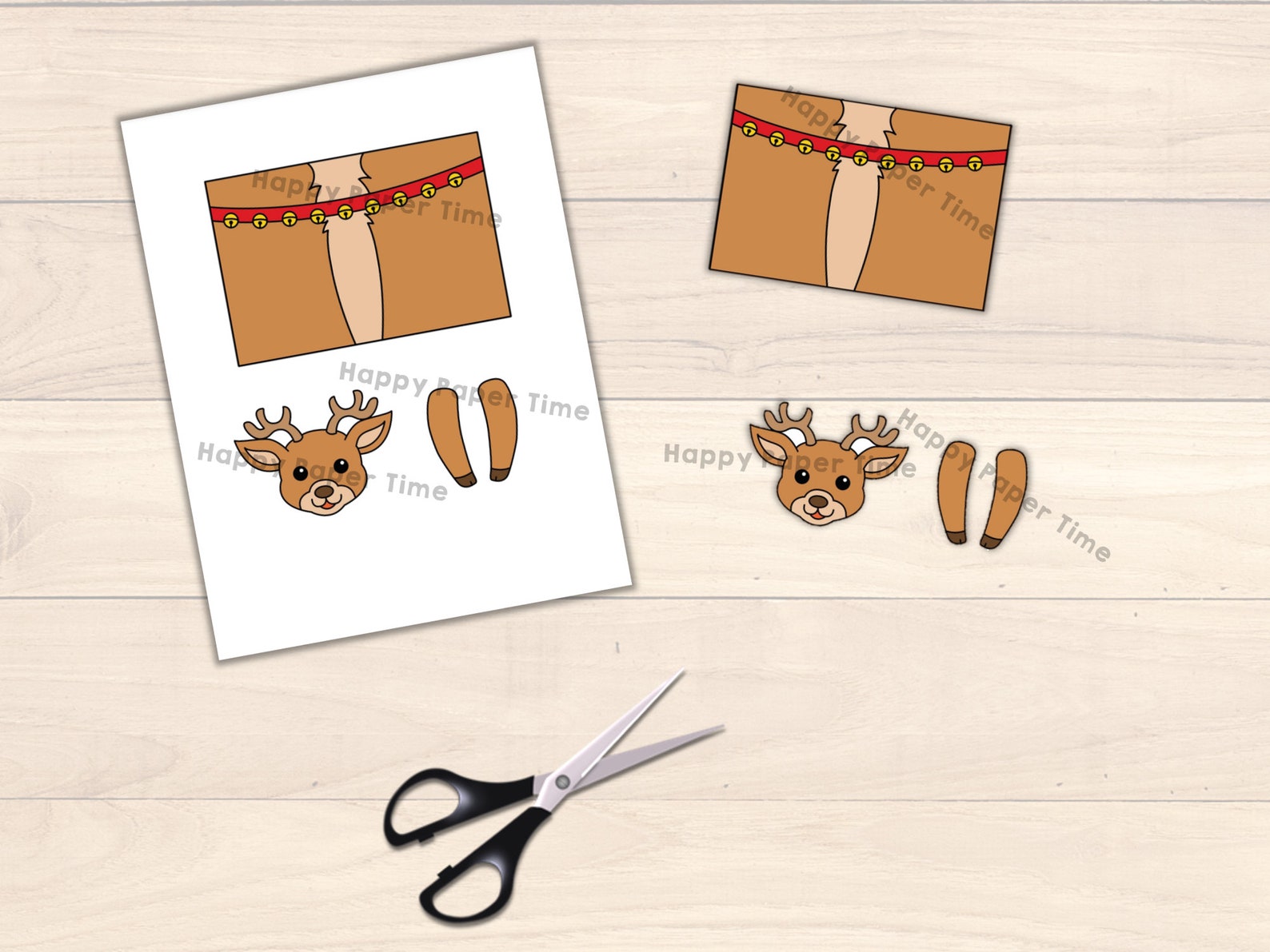 Reindeer Toilet Paper Roll Craft Christmas Party Coloring | Etsy