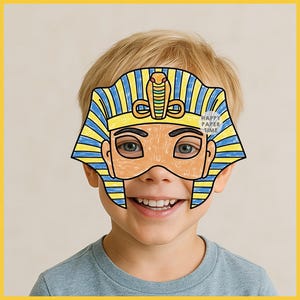 Pharaoh Egypt Mask Ancient Egypt Party Mask Template Costume Diy Party ...