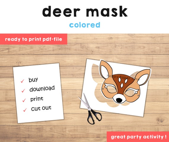 Deer Mask For Kids Printable