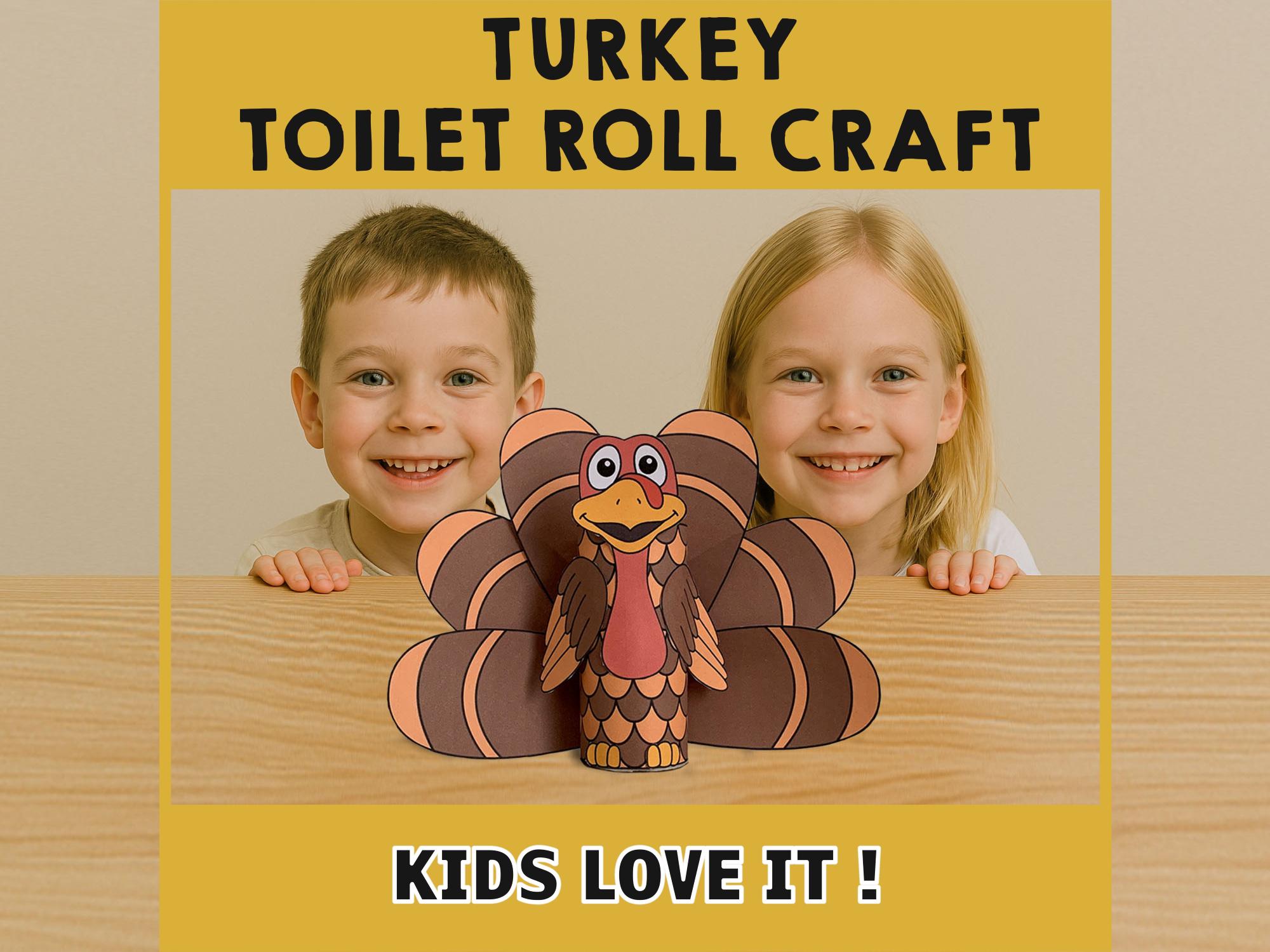 Turkey Toilet Paper Roll Craft Thanksgiving Party Coloring Printable ...