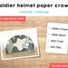 Soldier Helmet Paper Crown Headband Military Army Veteran Day Coloring ...