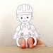 Construction Worker Paper Craft Printable Community Helper Finger ...