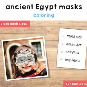 Ancient Egypt Masks Template Pharaoh Cleopatra Mummy Horus Anubis Bast ...