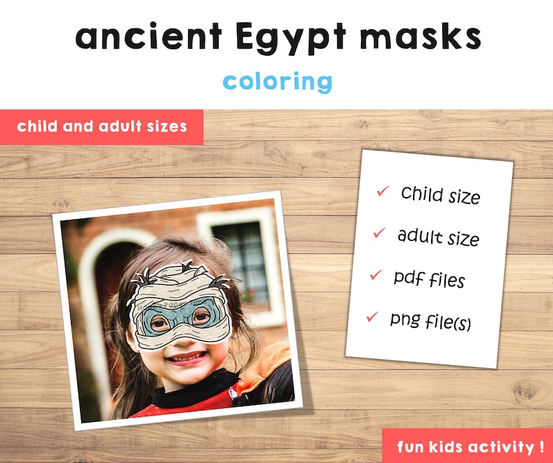 Ancient Egypt Masks Template Pharaoh Cleopatra Mummy Horus - Etsy