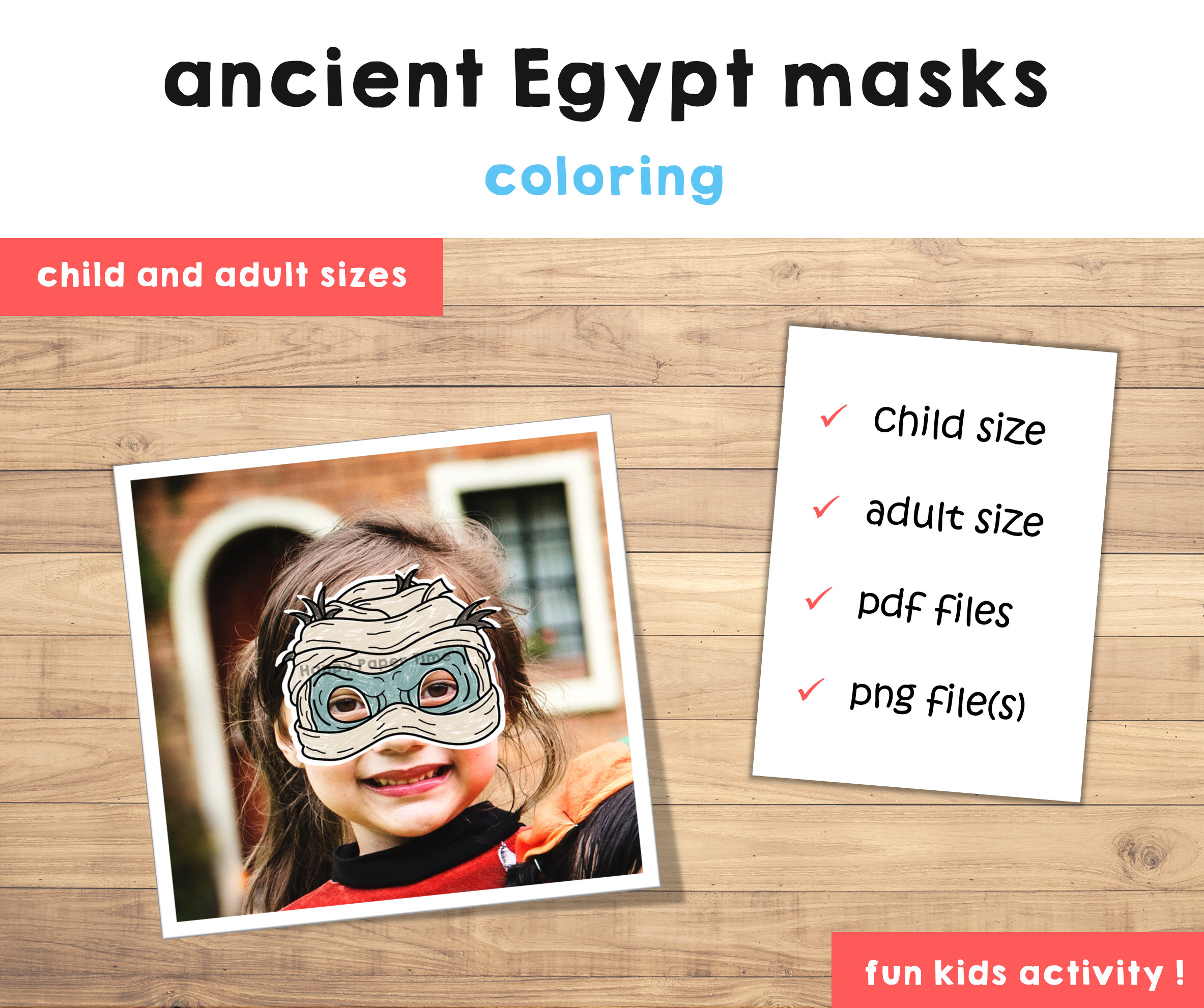 Ancient Egypt Masks Template Pharaoh Cleopatra Mummy Horus Anubis Bast ...