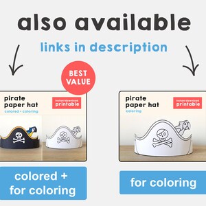 Pirate Hat Paper Crown Template Pirate Captain Costume Party Headband ...