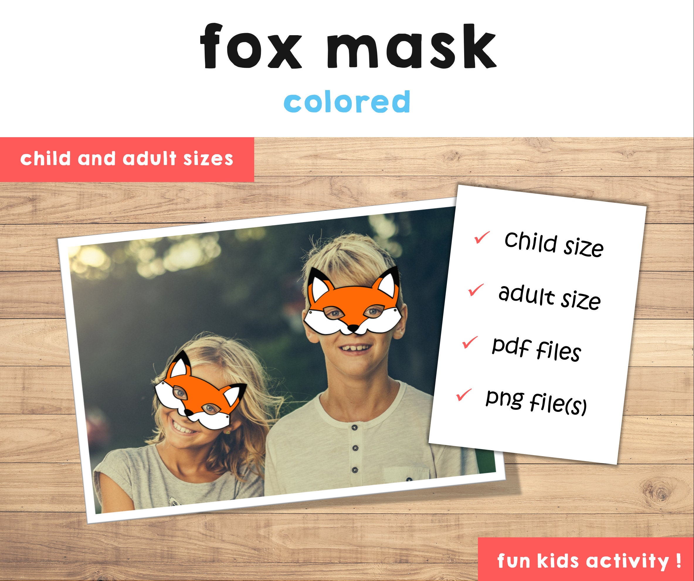 Fox costume Animal Mask Fox mask Fox Party Animal | Etsy