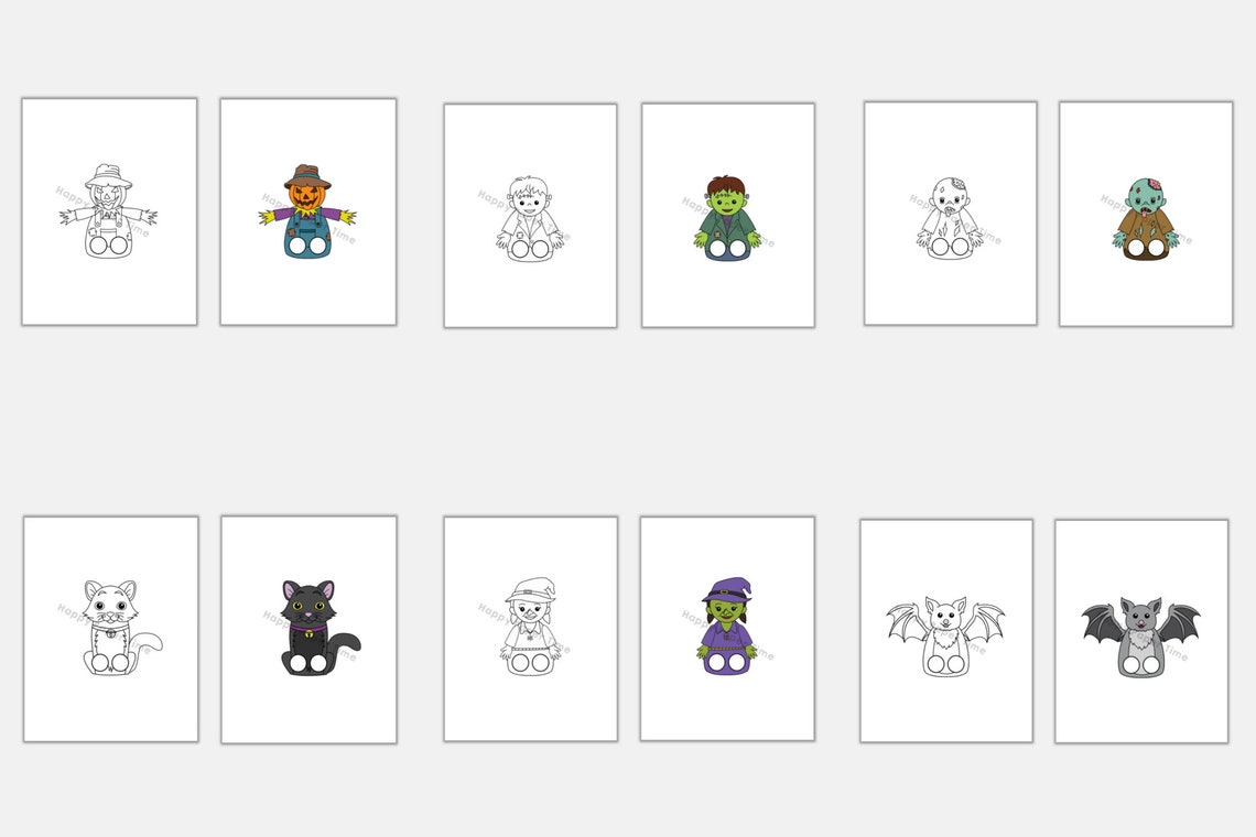 Halloween Paper Craft Printable Finger Puppet Template Kids - Etsy