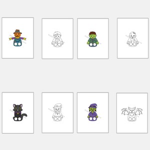 Halloween Paper Craft Printable Finger Puppet Template Kids Craft ...