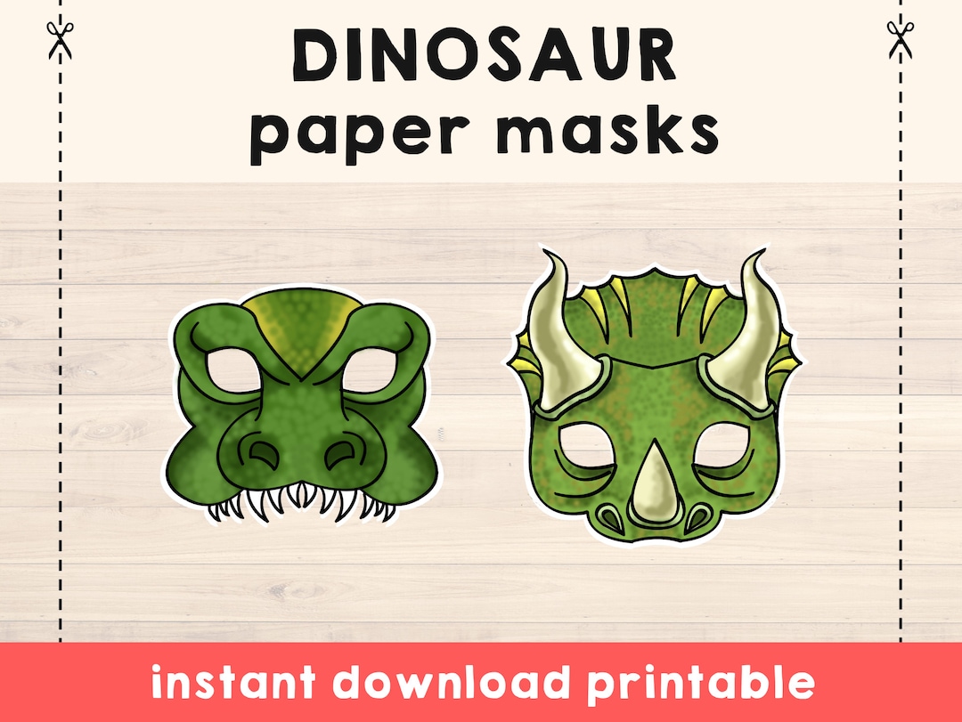 Dinosaur Costume Mask, Dinosaur Mask, Triceratops Mask, Dinosaur Party ...