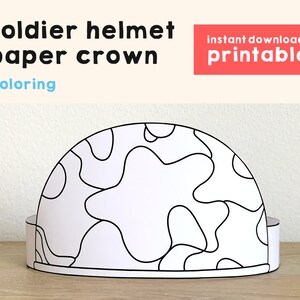 Soldier Helmet Paper Crown Headband Military Army Veteran Day | Etsy