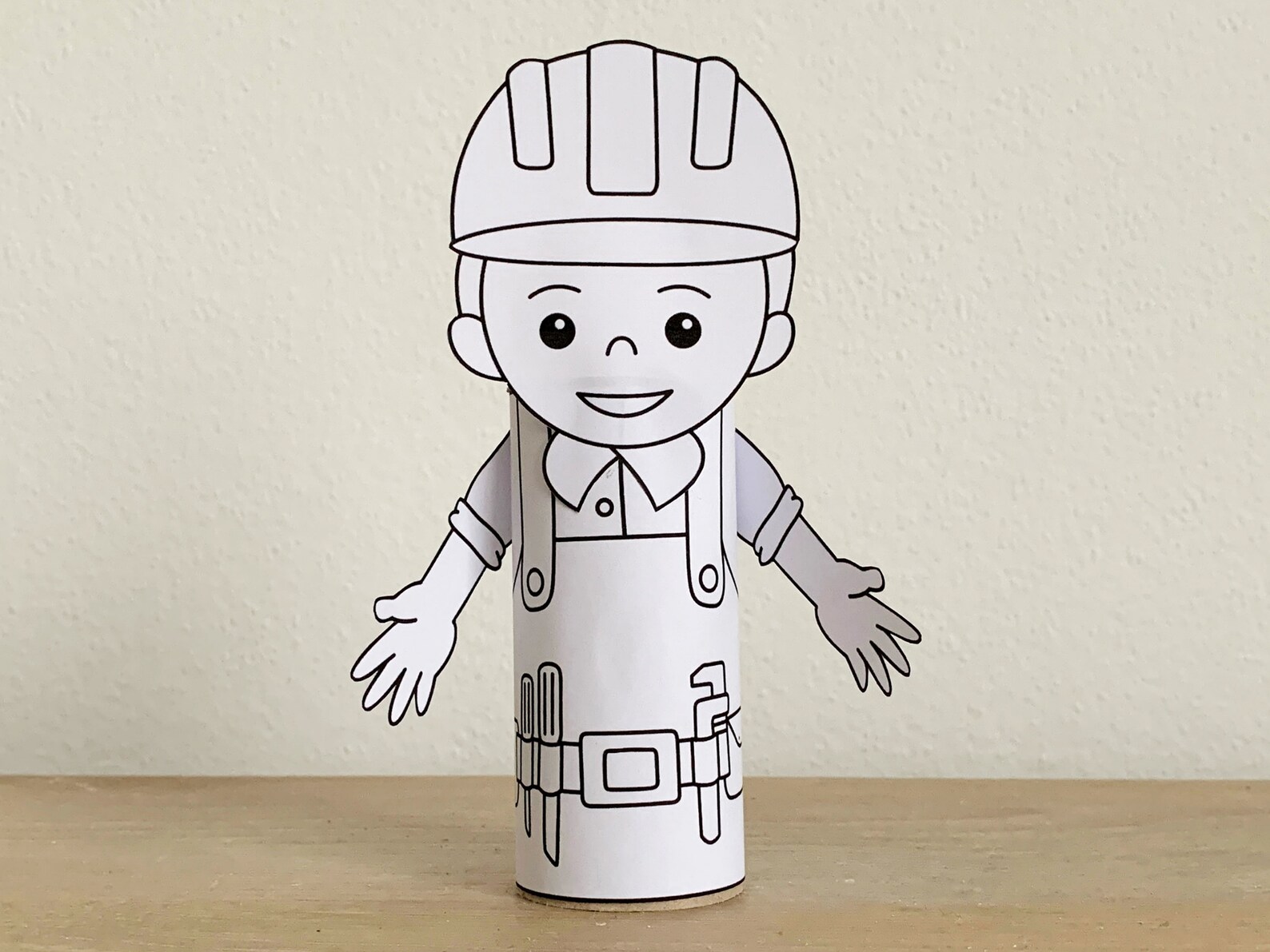 Builder Toilet Paper Roll Craft Construction Worker Party - Etsy