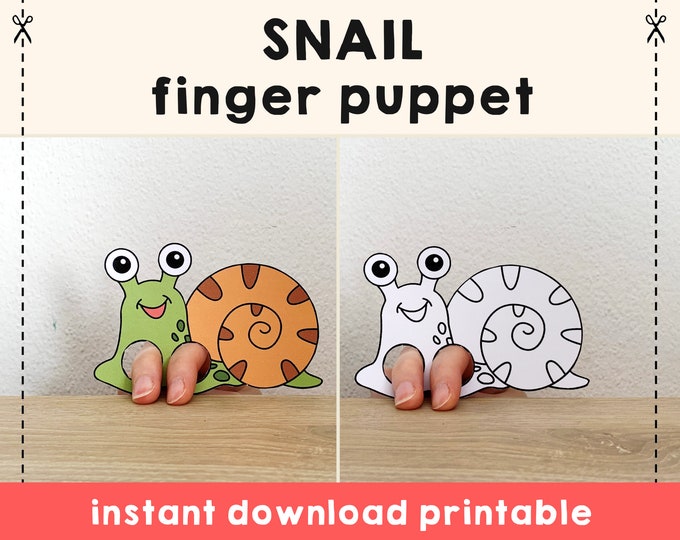 Build a Rocking Paper Snail Family, Snail Printable, Activity Sheets ...