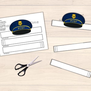 Postman Cap Hat Paper Crown Party Printable Kids Craft Community ...