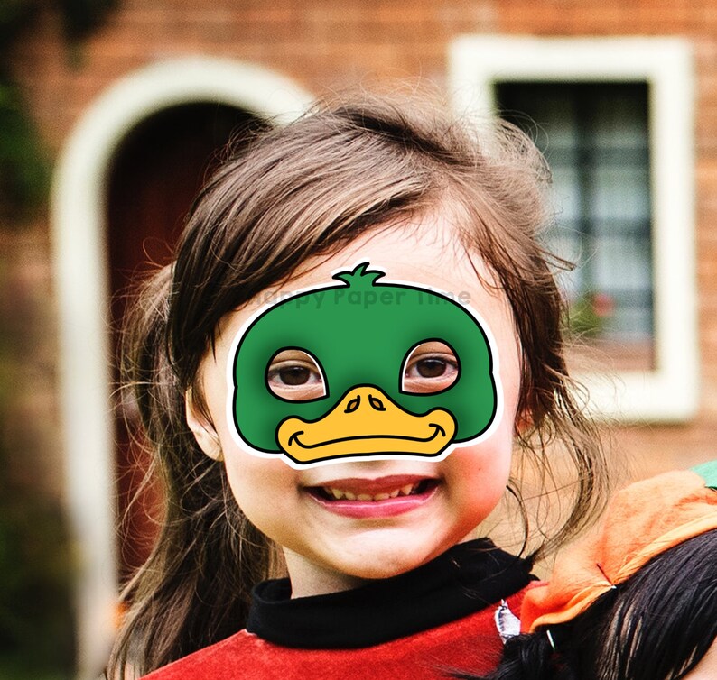 Duck Mask Template Costume Kids Diy Pond Animal Party Fun Favor ...