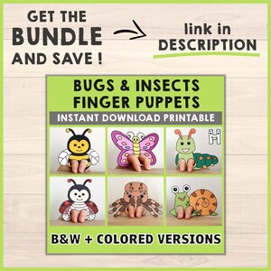 Butterfly Paper Craft Printable Finger Puppet Template Kids Craft ...