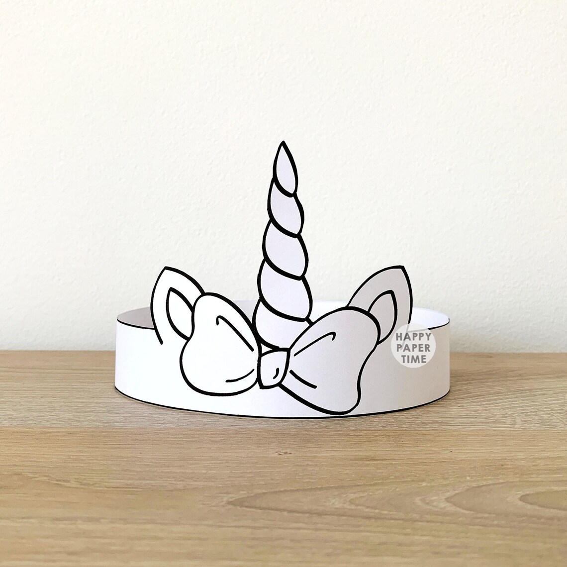Unicorn Paper Crown Coloring Printable Kids Craft Unicorn Princess ...