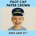 Pilot Cap Paper Crown Airline Party Printable Kids Craft Community ...