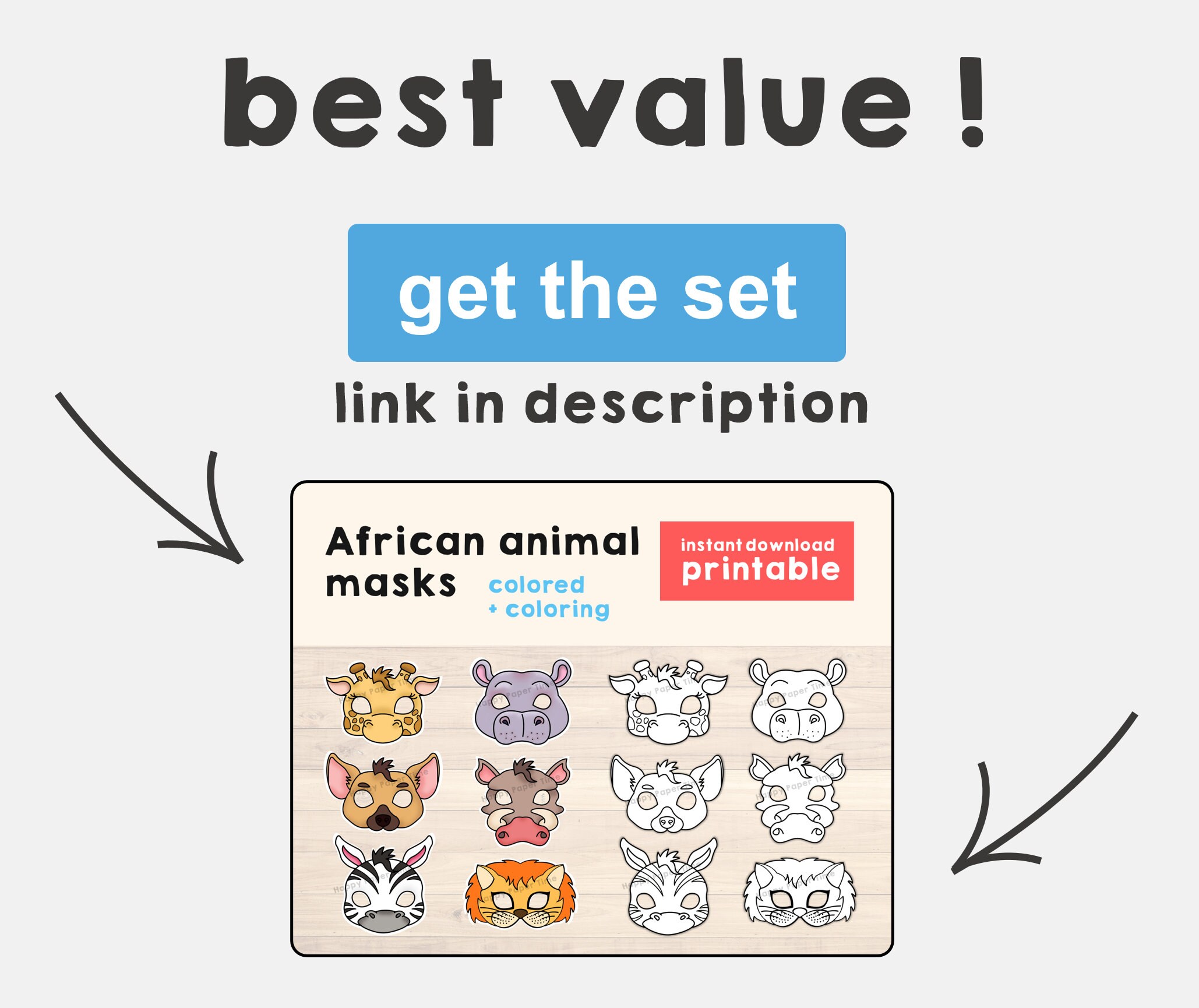 Lion Mask Printable Lion Costume Mask Lion Party Jungle Animal - Etsy