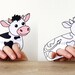 Cow Paper Craft Printable Farm Animal Finger Puppet Kids Craft Farm ...
