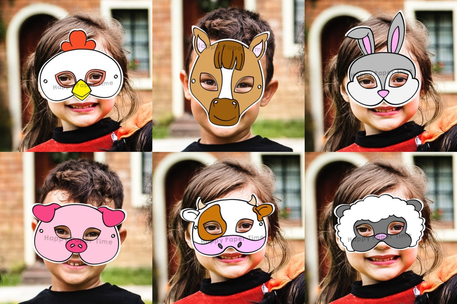 Horse Mask Rabbit Mask Pig Mask Farm Party Animal Masks Farm | Etsy