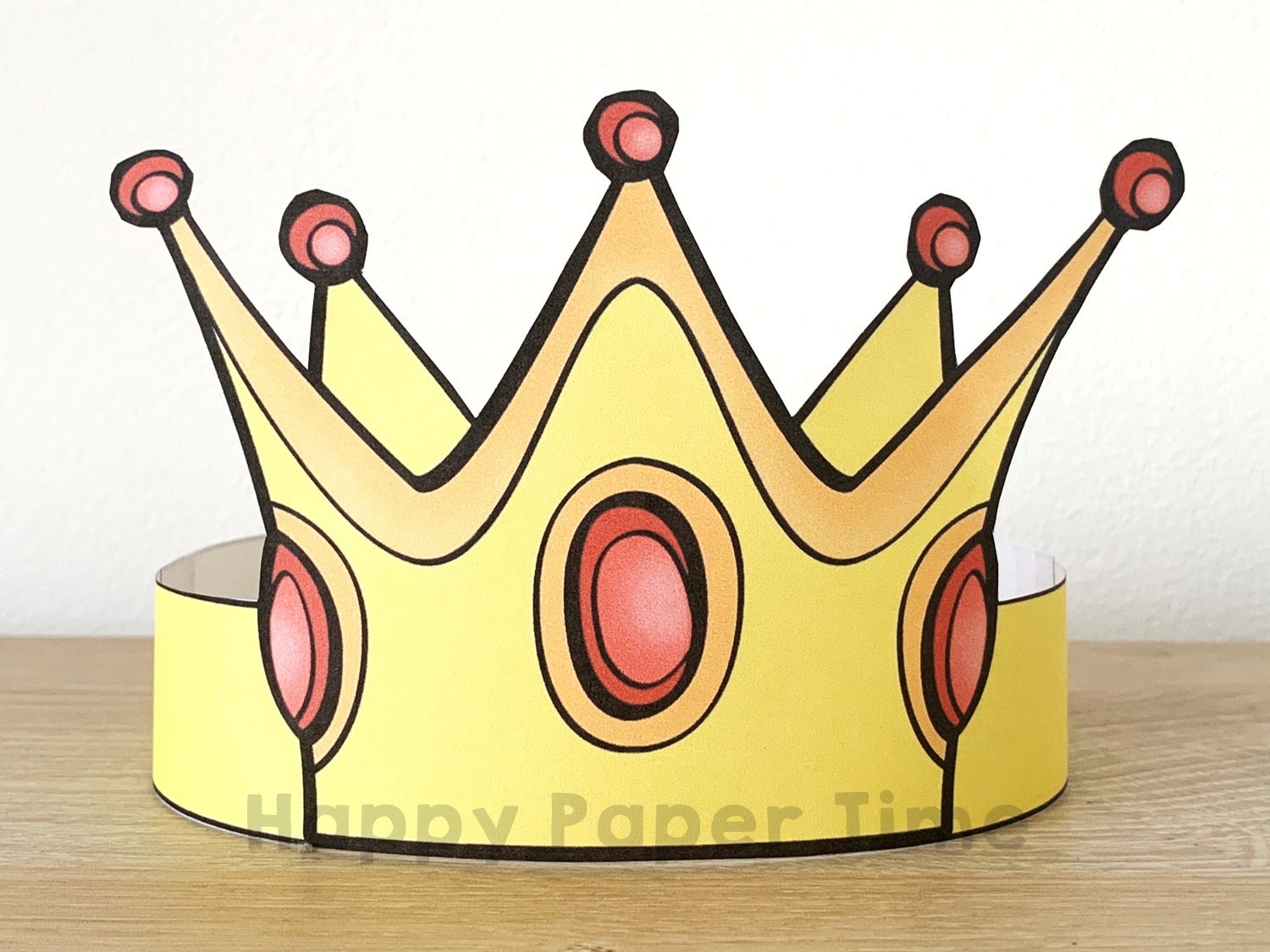 Princess Paper Crown Coloring Printable Kid Craft Princess - Etsy