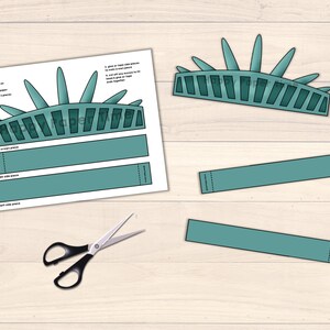 Statue of Liberty Paper Crown Printable Kids Craft Birthday Activity ...