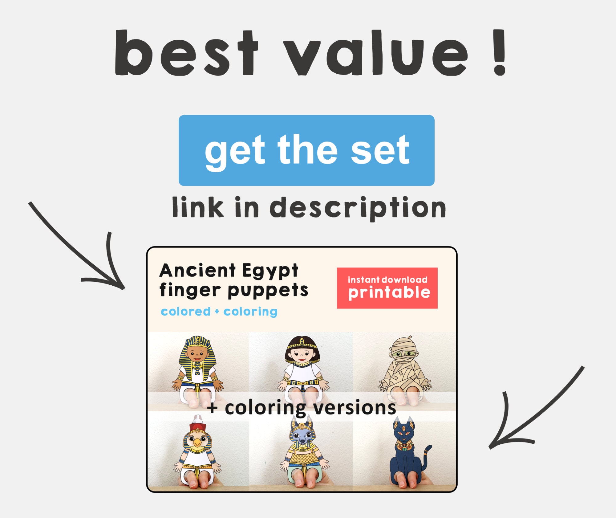 Pharaoh Paper Craft Printable Ancient Egypt Finger Puppet Kids - Etsy