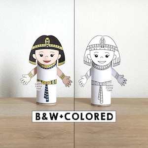 Cleopatra Toilet Paper Roll Craft Ancient Egypt Party Coloring ...