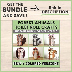 Squirrel Toilet Paper Roll Craft Forest Woodland Party Coloring ...