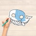 Whale Mask Template Costume Kids Diy Ocean Sea Animal Party Fun Favor ...