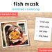 Fish Mask Template Costume Kids Diy Ocean Sea Animal Party Fun Favor ...