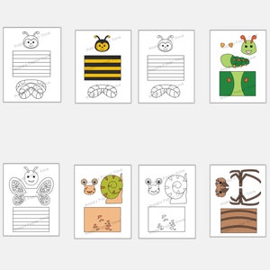 Bugs and Insects Animals Toilet Paper Roll Craft Spring Party Coloring ...