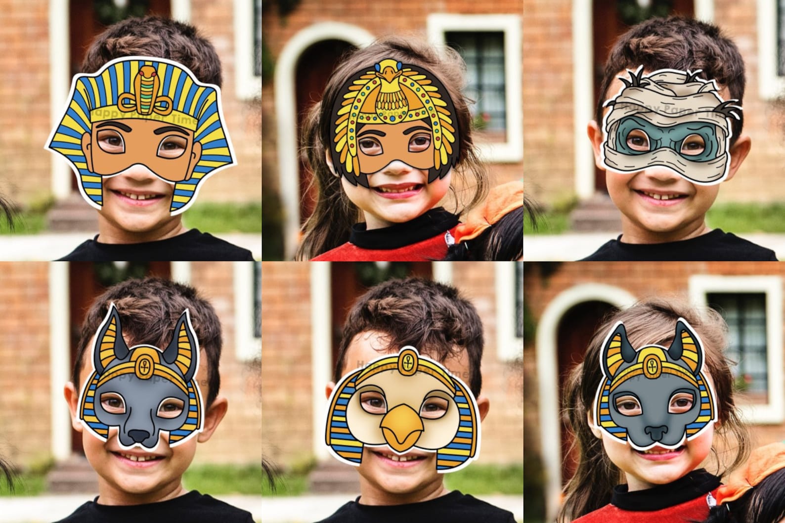 Ancient Egypt Masks Template Pharaoh Cleopatra Mummy Horus - Etsy