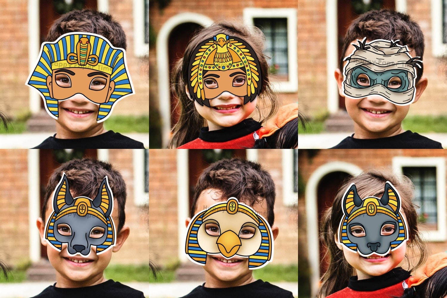 Ancient Egypt Masks Template Pharaoh Cleopatra Mummy Horus - Etsy UK