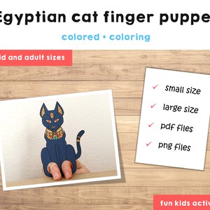 Egyptian Cat Paper Craft Printable Ancient Egypt Finger God Bastet ...