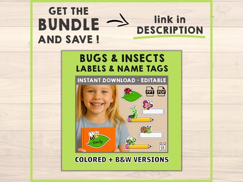 Bee Name Tags Classroom Labels Bug Insect Animal Spring Editable Files ...