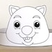 Wombat Paper Crown Australian Animal Template Coloring Activity ...