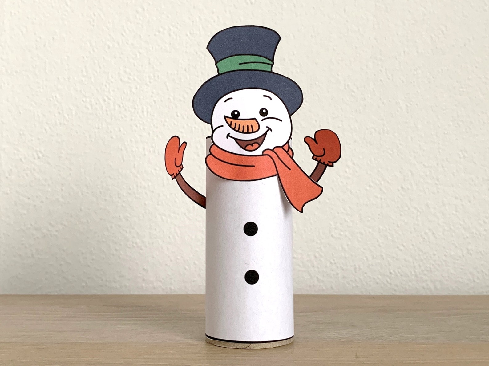 Snowman Toilet Paper Roll Craft Christmas Party Coloring | Etsy