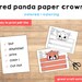 Red Panda Paper Crown Party Coloring Printable Kids Craft - Etsy